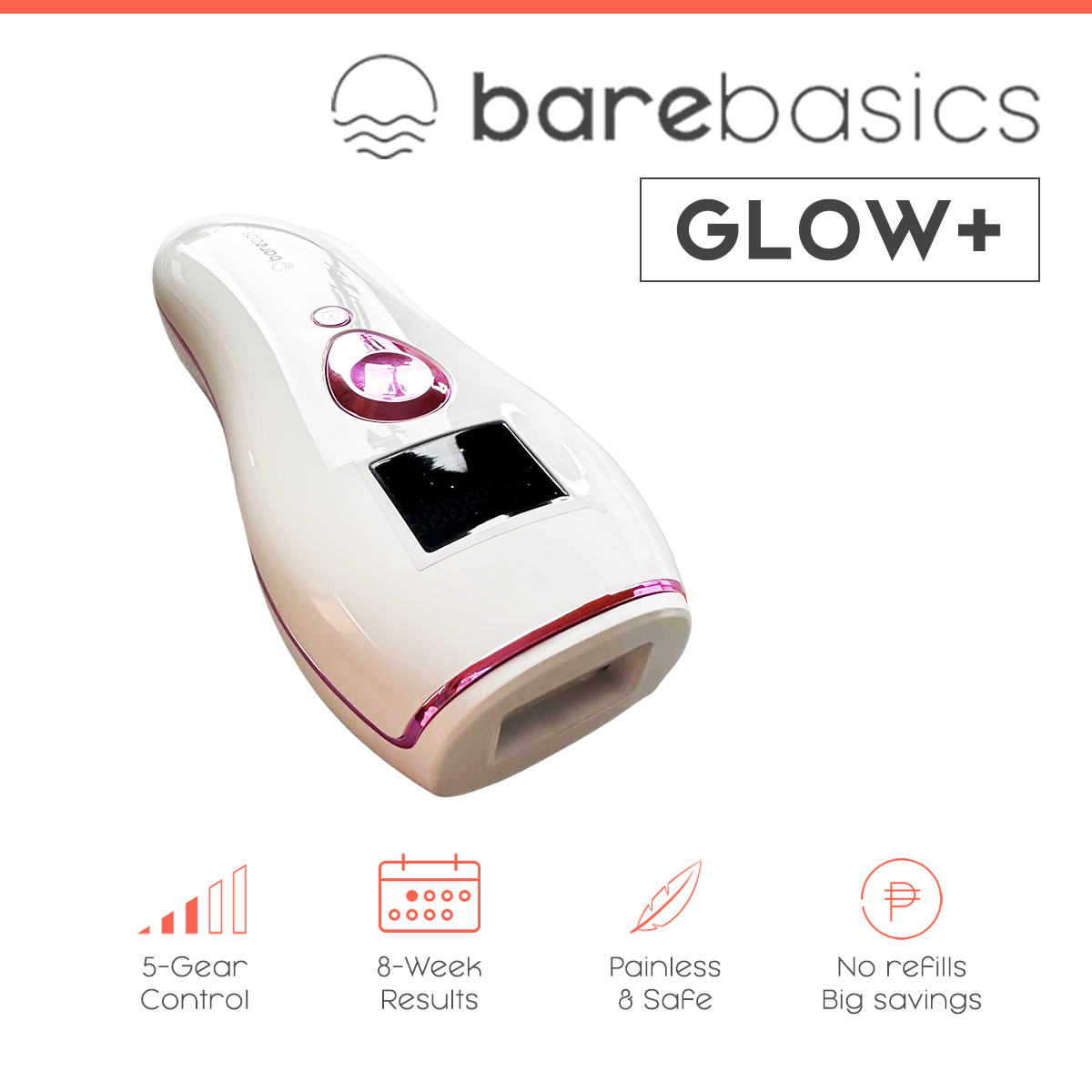 Bare Basics Glow - IPL Laser Hair Removal Handset – Bare Basics IPL