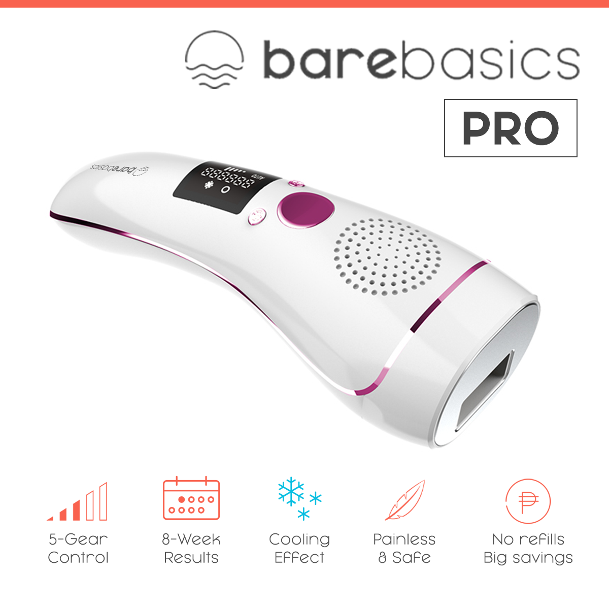 Bare Basics Pro - IPL Laser Hair Removal Handset – Bare Basics IPL